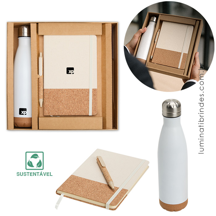 Kit Corporativo Pure Gift Eco - Com Garrafa